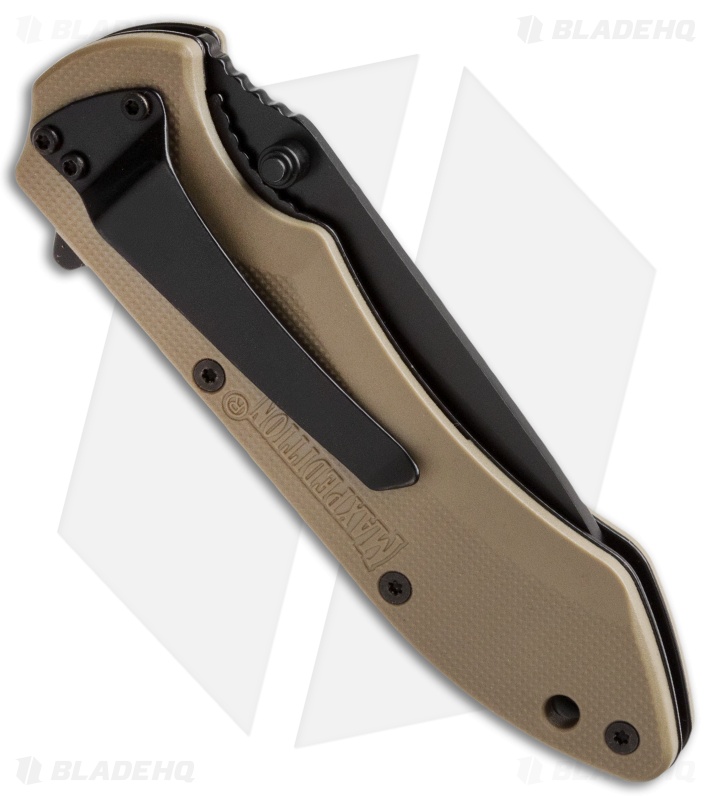 Maxpedition Ferox Liner Lock Khaki (3.25" Black) - Blade HQ