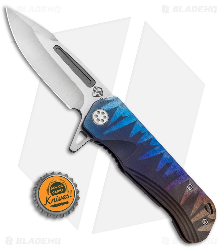 Medford Custom Proxima | Frame Lock Knife | Sculpted Blue Fade Titanium