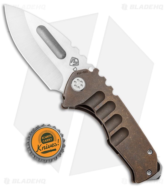 Medford Custom Praetorian Genesis Knife Bronzed Ti (3.3" Stonewash) MKT ...