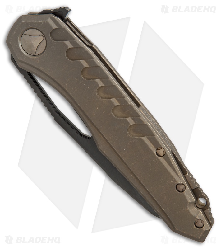 Microtech Sigil MK6 Frame Lock Knife Bronzed Titanium (3.75" DLC Serr ...