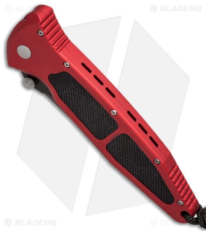 Microtech Mini Socom Manual Knife Red Aluminum (3.25" Black Serr) 12/ ...