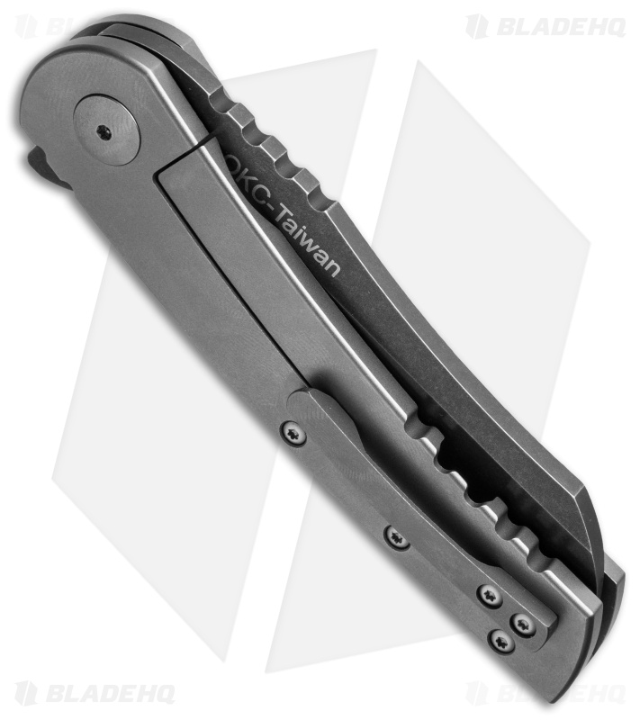 Ontario Carter Prime Frame Lock Flipper Titanium (3.375" Black SW) 8875 ...