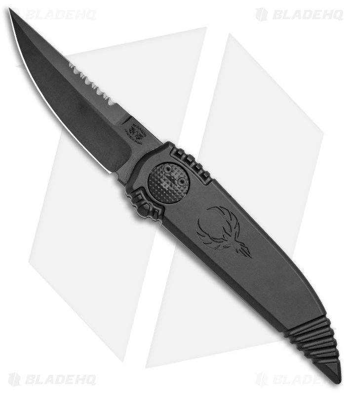 Paragon Phoenix Knife Black (3.8" Black Serr) - Blade HQ