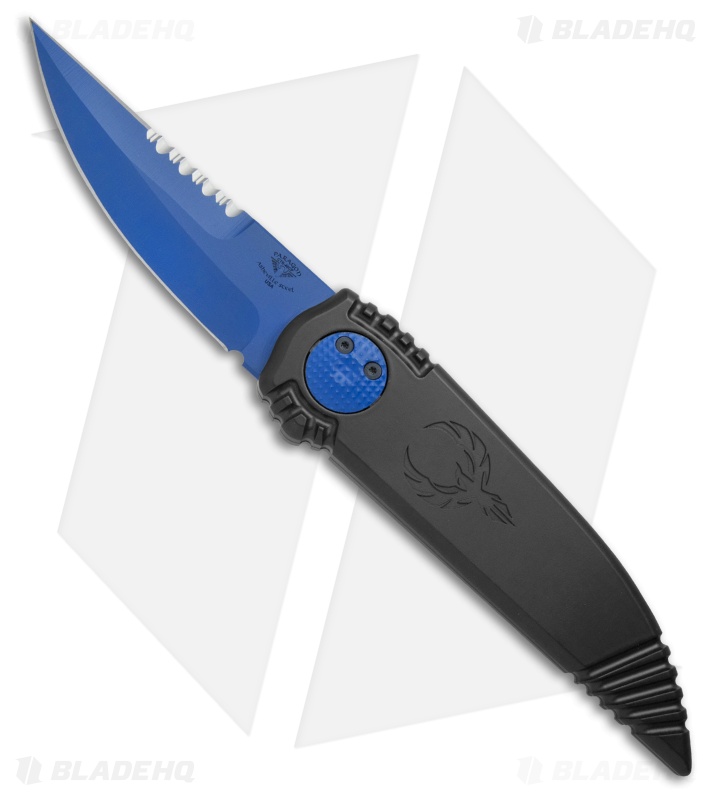 Paragon Phoenix Knife Black (3.8" Blue Cerakote Serr) - Blade HQ