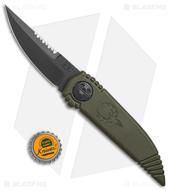 Paragon Phoenix Knife OD Green (3.8" Black Serr) - Blade HQ