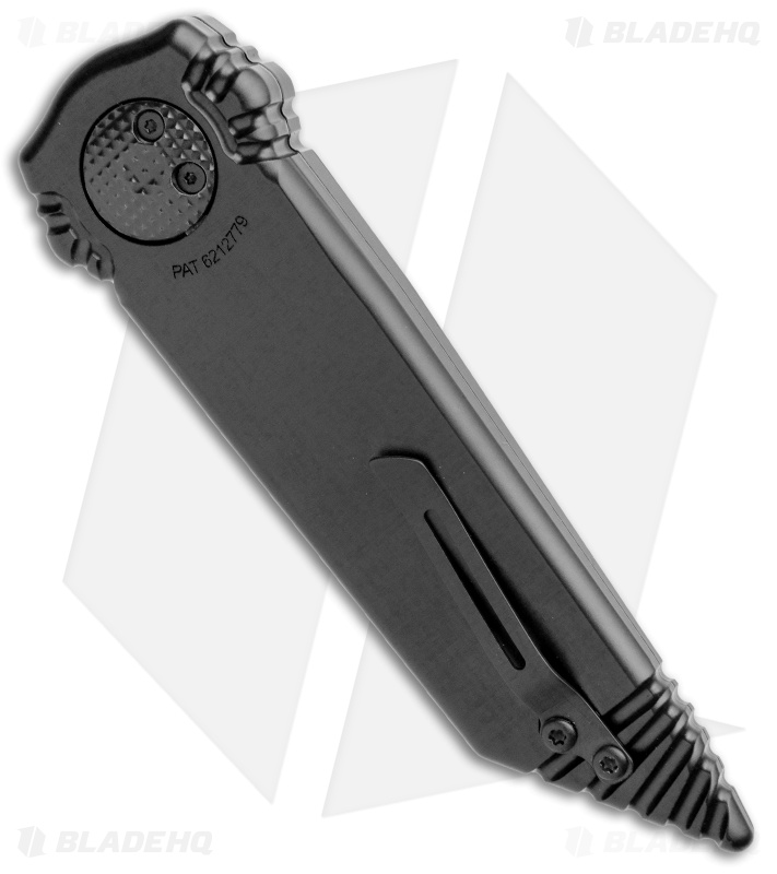 Paragon Dredd Lock Knife Black Aluminum (4" Black Tanto Serrated ...
