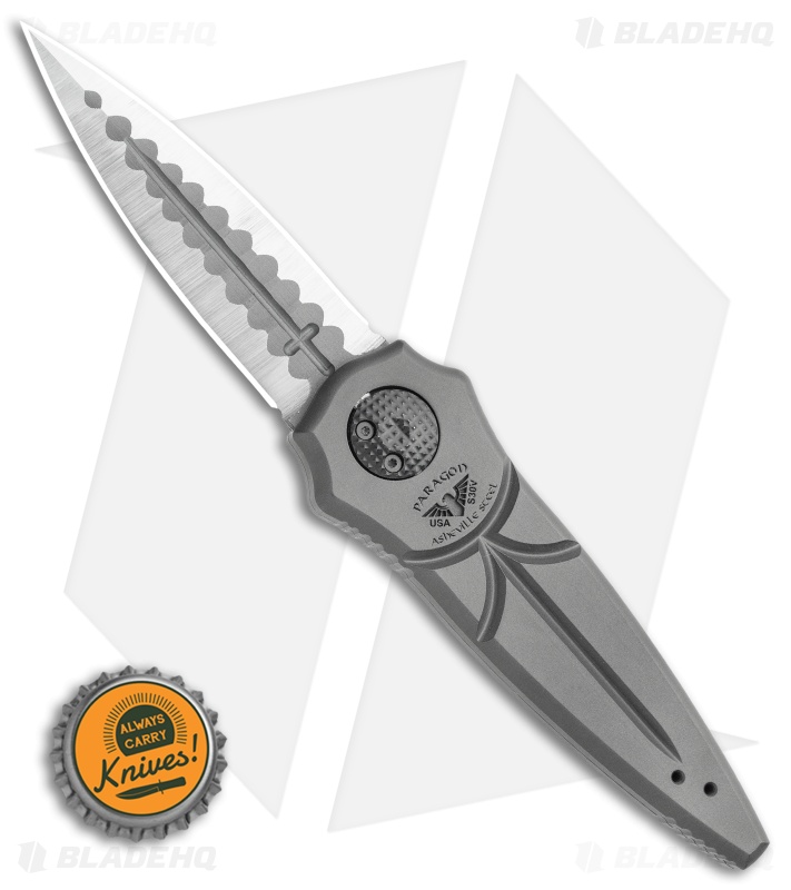 Paragon Warlock Folding Knife Sniper Gray Aluminum (3.9" Satin Sorcerer ...