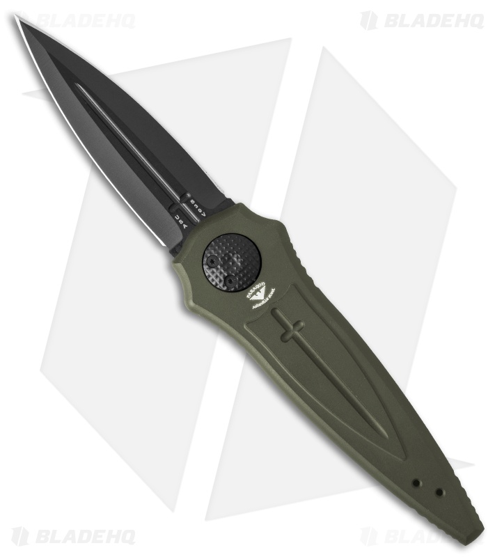 Asheville Steel Paragon Warlock Cross Knife OD Green Shield Aluminum (4 ...
