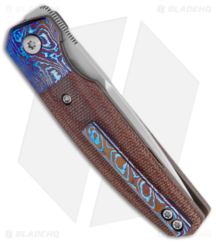 Pena Knives Caballero Liner Lock Knife Timascus - Blade HQ