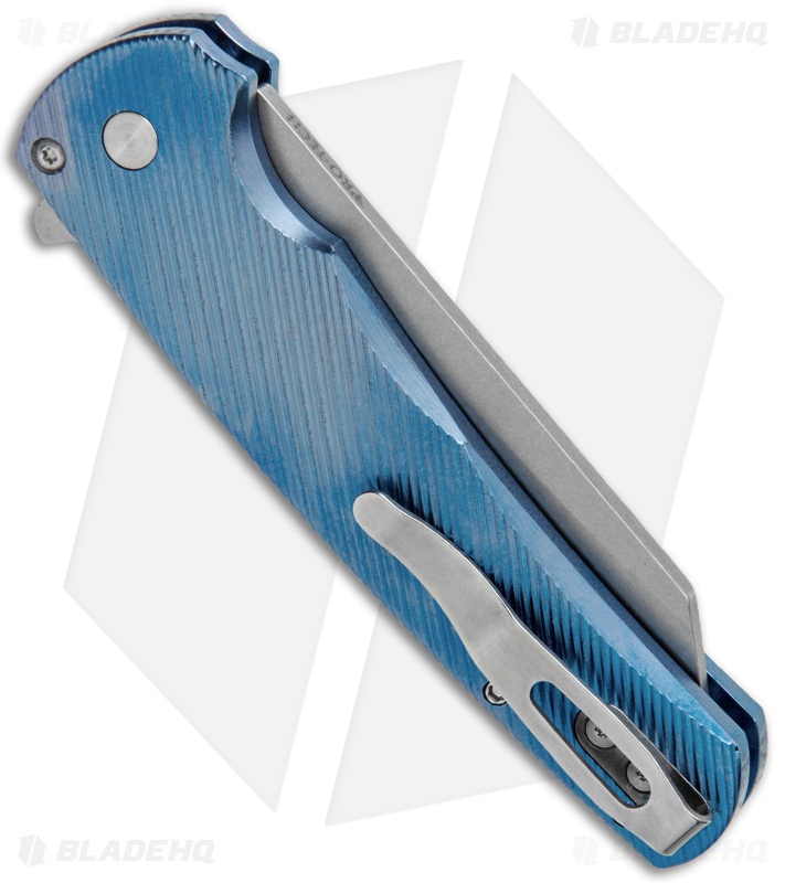Pro-Tech Malibu Plunge Lock Knife | Blue Titanium | Blade HQ