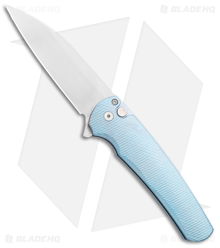 Pro-Tech Malibu Knife | Blue Titanium Texture | Blade HQ