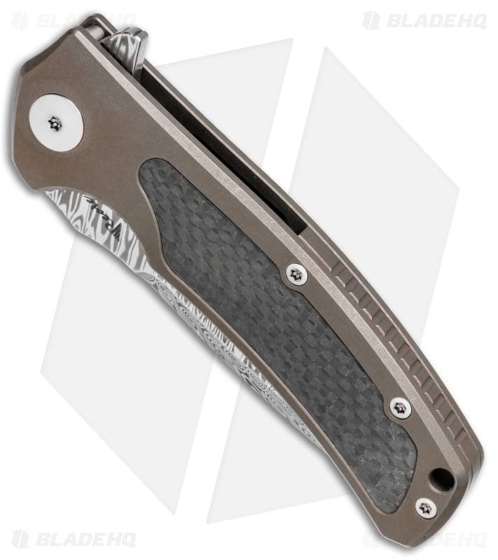 Reate Knives Mini Horizon-D Frame Lock Knife CF/Bronze Ti (3.4 ...