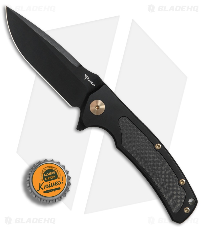 Reate Knives Mini Horizon-D Knife Black Ti w/Carbon Fiber Inlay (3.4 ...