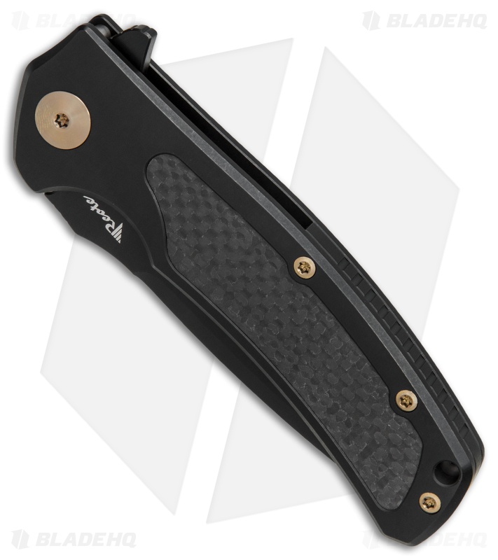 Reate Knives Mini Horizon-D Knife Black Ti w/Carbon Fiber Inlay (3.4 ...