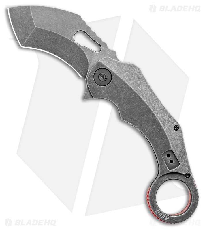 Revo K-9 - Karambit Frame Lock Knife | Black + Red | Blade HQ
