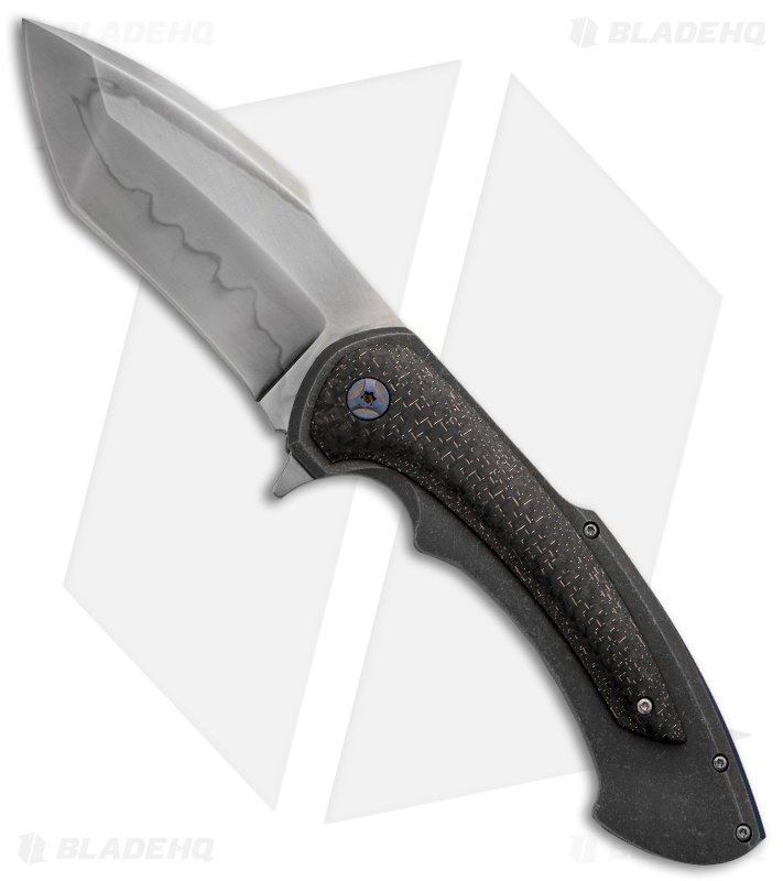 Rick Barrett Custom Toxic Fallout Flipper Knife LSCF (4" Hamon) - Blade HQ