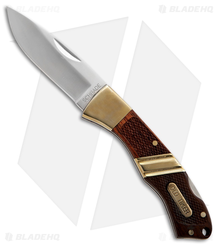 Old Timer Lockback Knife 3.625" Wood 28OT - Blade HQ