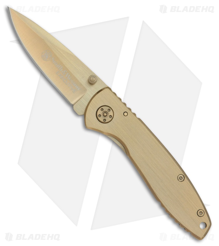 Smith & Wesson Gold Executive Frame Lock Knife (2.75" Gold) CK110GL ...