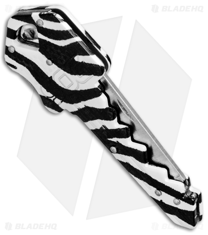 SOG Key Lockback Knife Keychain Utility Zebra (1.5" Satin) KEY-CT ...