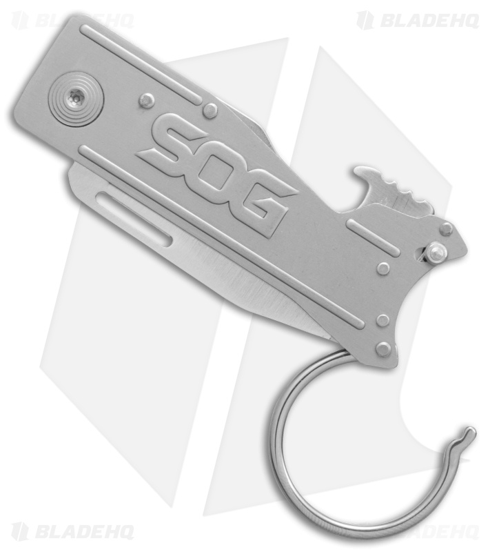 SOG Keytron Keychain Knife (1.9" Stonewash) KT1001-CP - Blade HQ