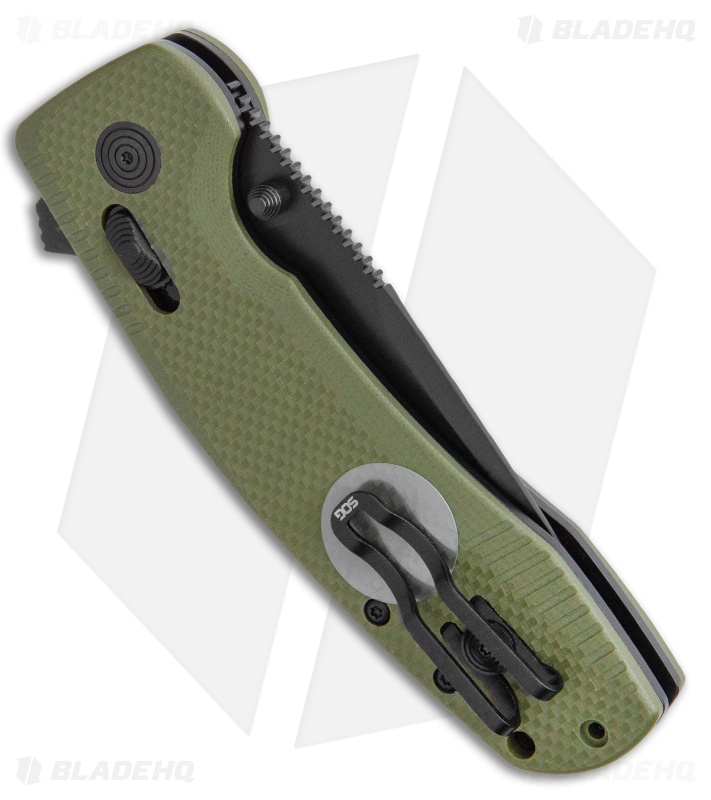 SOG-TAC XR Blackout - XR Lock Knife | OD Green G-10 | Blade HQ