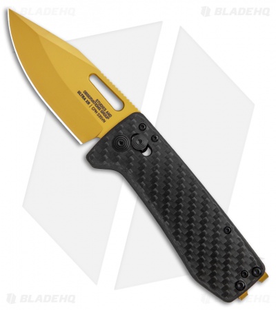 SOG Ultra XR Lock Knife Carbon Fiber (2.75" Gold) - Blade HQ