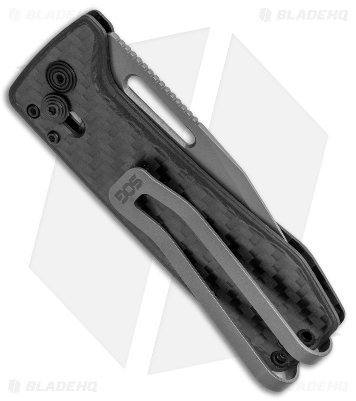 SOG Ultra XR Lock Knife Carbon Fiber (2.75" Gray) - Blade HQ