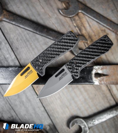SOG Ultra XR Lock Knife Carbon Fiber (2.75" Gold) - Blade HQ