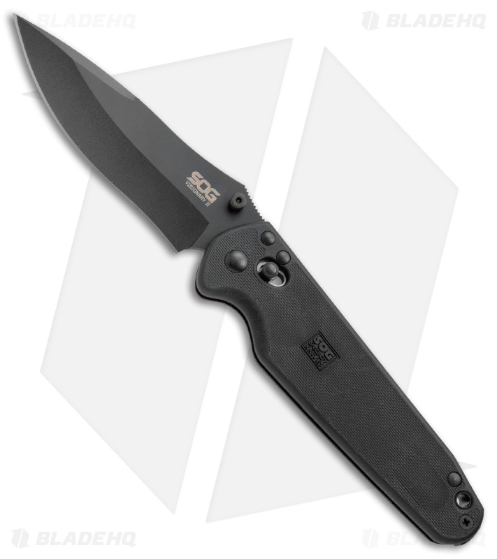 SOG Visionary II Large Arc-Lock Tactical Manual Knife (Black Plain) VS ...