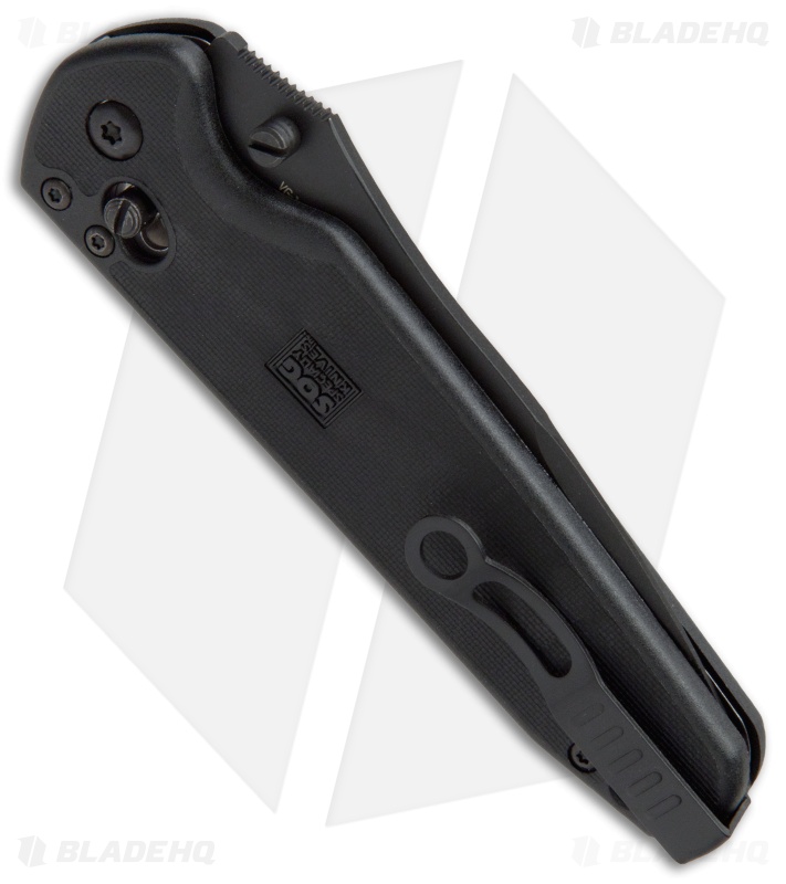 SOG Visionary II Large Arc-Lock Tactical Manual Knife (Black Plain) VS ...