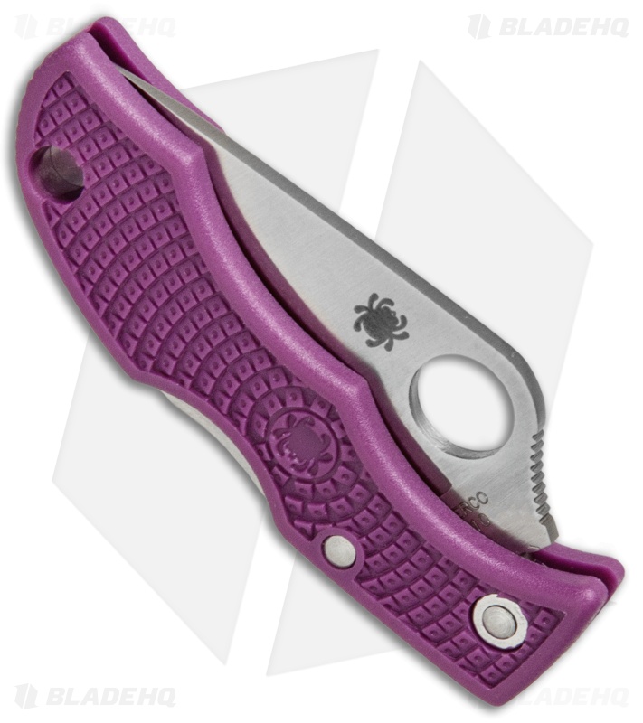 Spyderco Ladybug 3 Knife Purple FRN (1.94" Satin) LPRP3 - Blade HQ