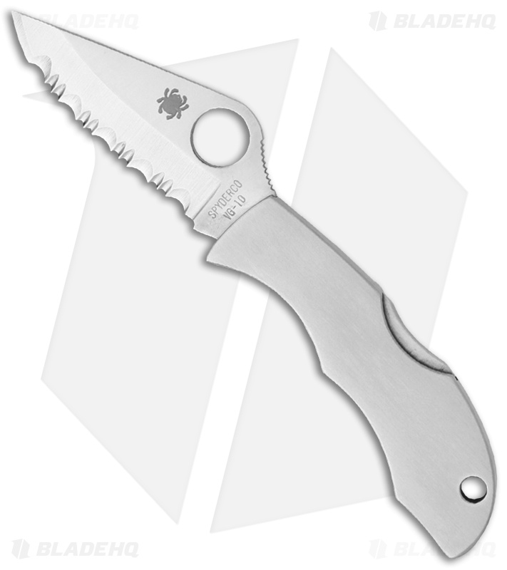 Spyderco Ladybug 3 Knife Stainless Steel (1.94" Satin Serr) LSSS3 ...
