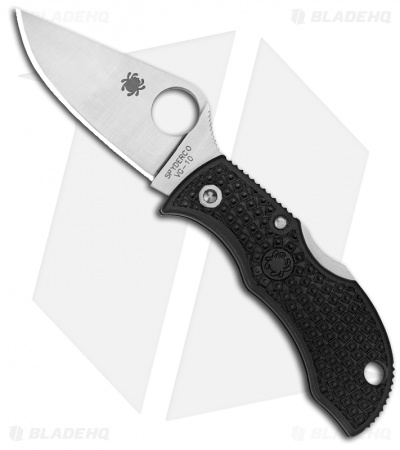 Spyderco ManBug Lightweight Black FRN Pocket Knife (1.95" Satin) MBKP ...