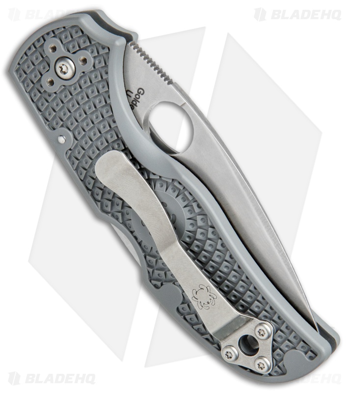 Spyderco Native 5 Lightweight Lockback Knife Gray FRN (3" Satin Maxamet ...