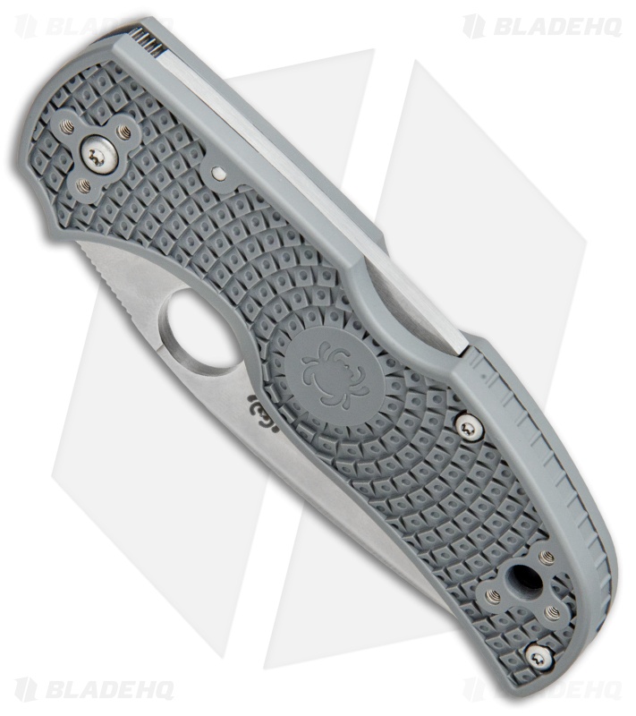 Spyderco Native 5 Lightweight Lockback Knife Gray FRN (3" Satin Maxamet ...