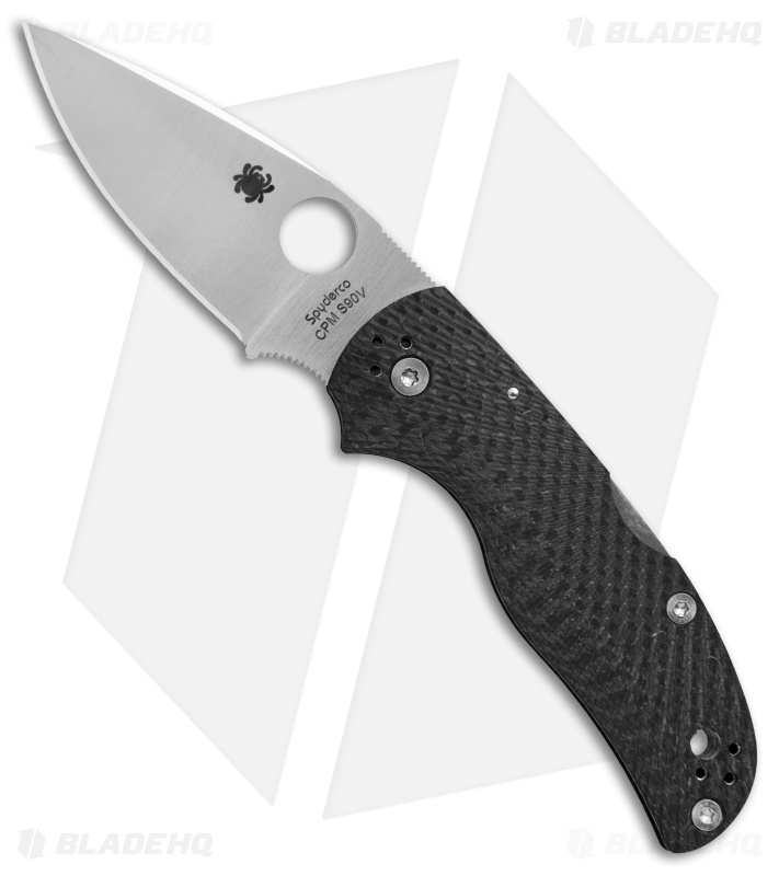 Spyderco Native 5 Knife Fluted Carbon Fiber (3" Satin CPM-S90V ...