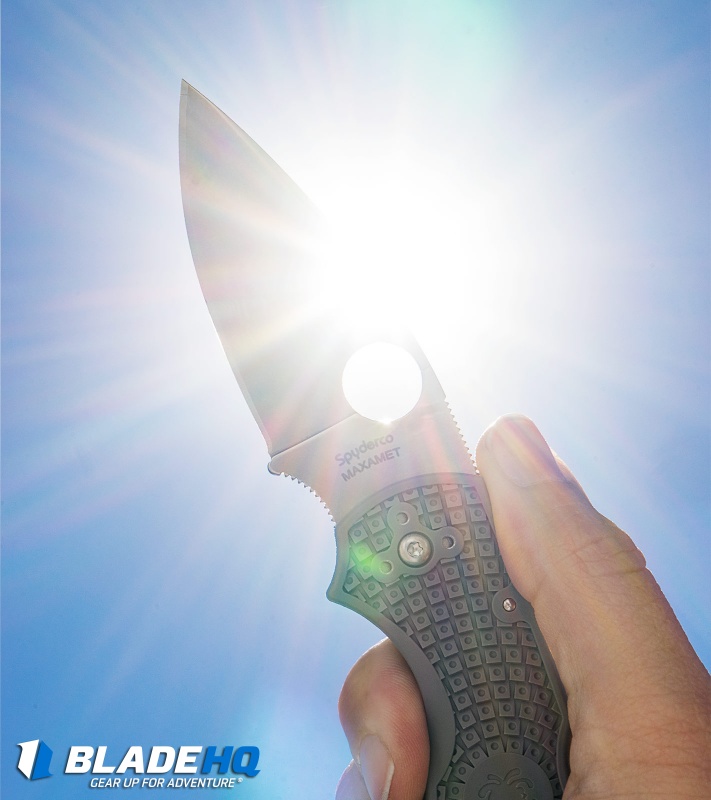 Spyderco Native 5 Lightweight Lockback Knife Gray FRN (3" Satin Maxamet ...