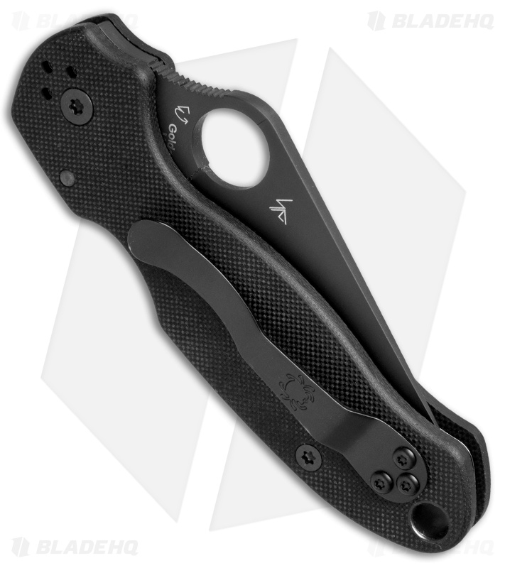 Spyderco Para 3 - Compression Lock Knife - Black G-10 Coated | Blade HQ