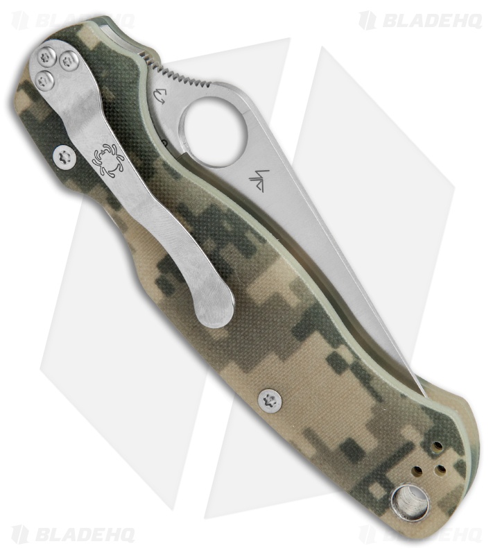 Spyderco Paramilitary 2 Digi Camo Pocket Knife G-10 scales