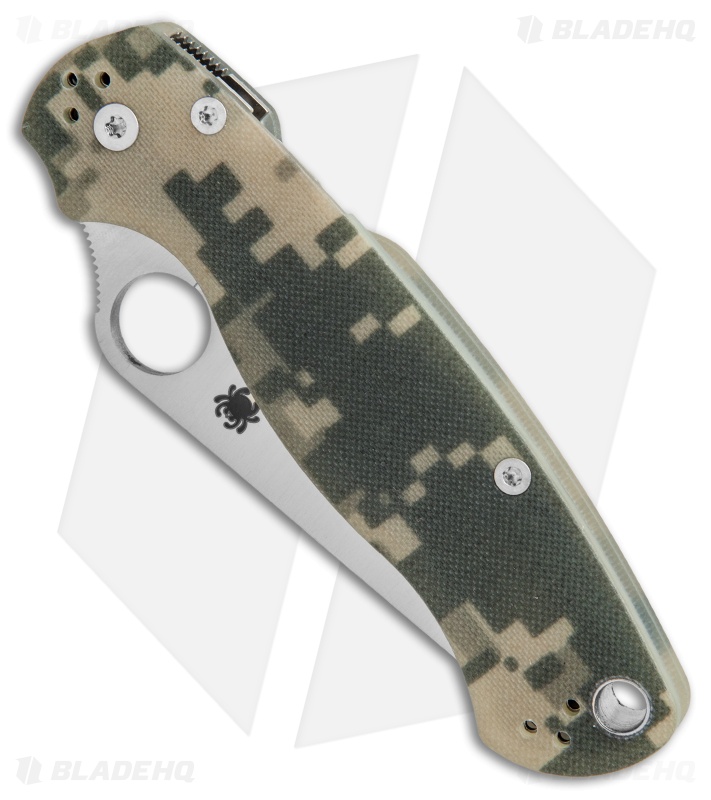 Spyderco Paramilitary 2 Digi Camo Pocket Knife G-10 scales