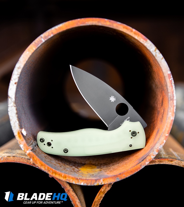 Spyderco M4 Shaman | Natural G-10 | Black DLC Blade | Blade HQ Exclusive