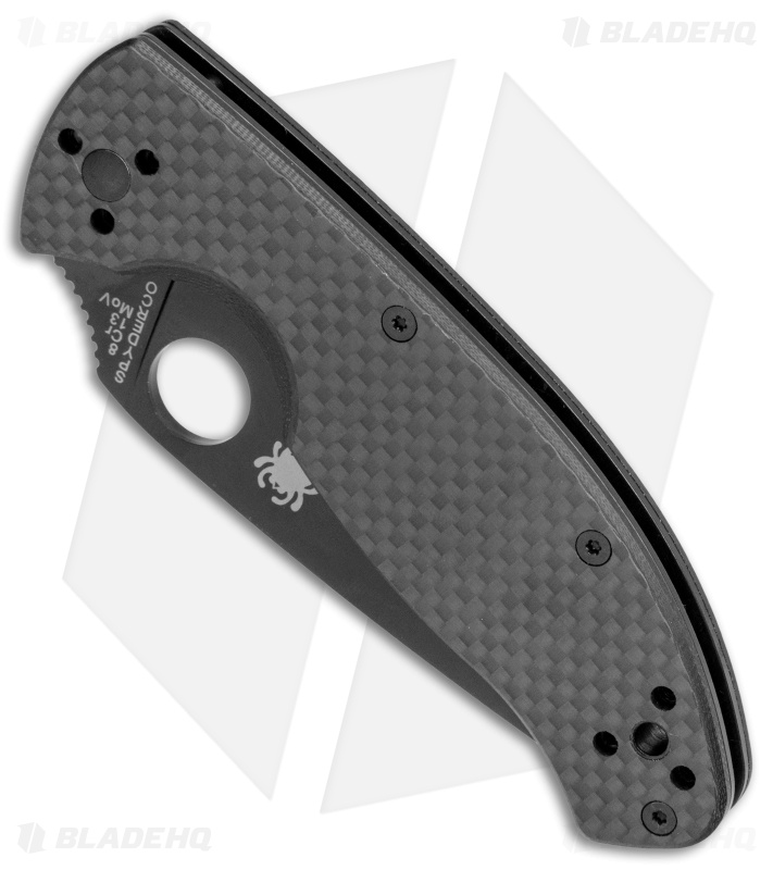 Spyderco Tenacious Knife - Carbon Fiber/G-10 & Black Serrated | Blade HQ