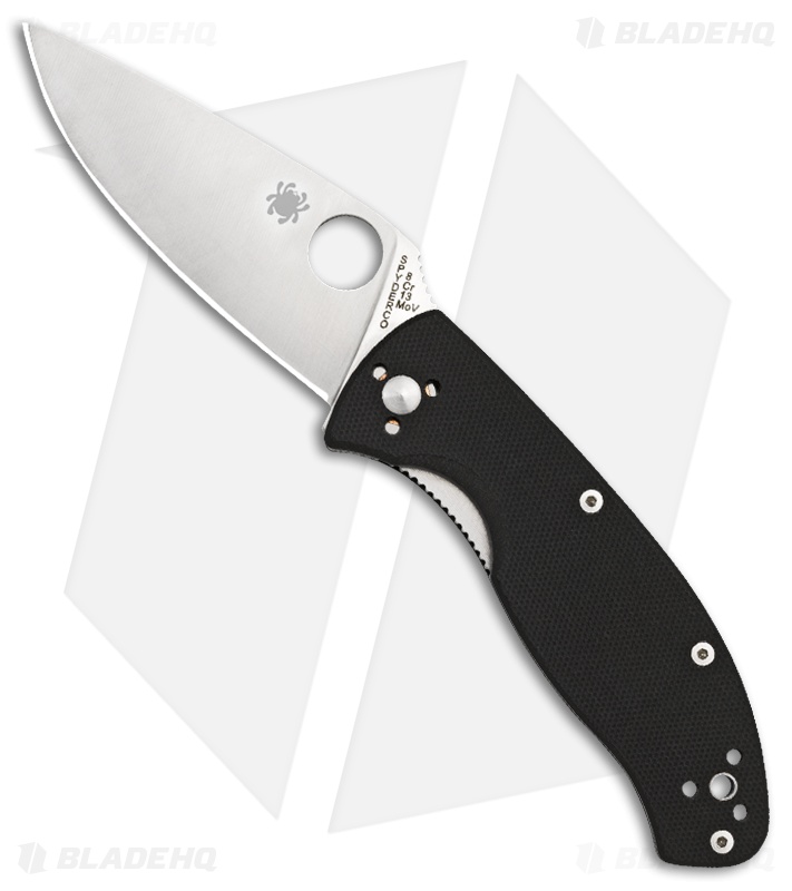 Spyderco Tenacious Knife - Satin Blade & Black G-10 | Blade HQ