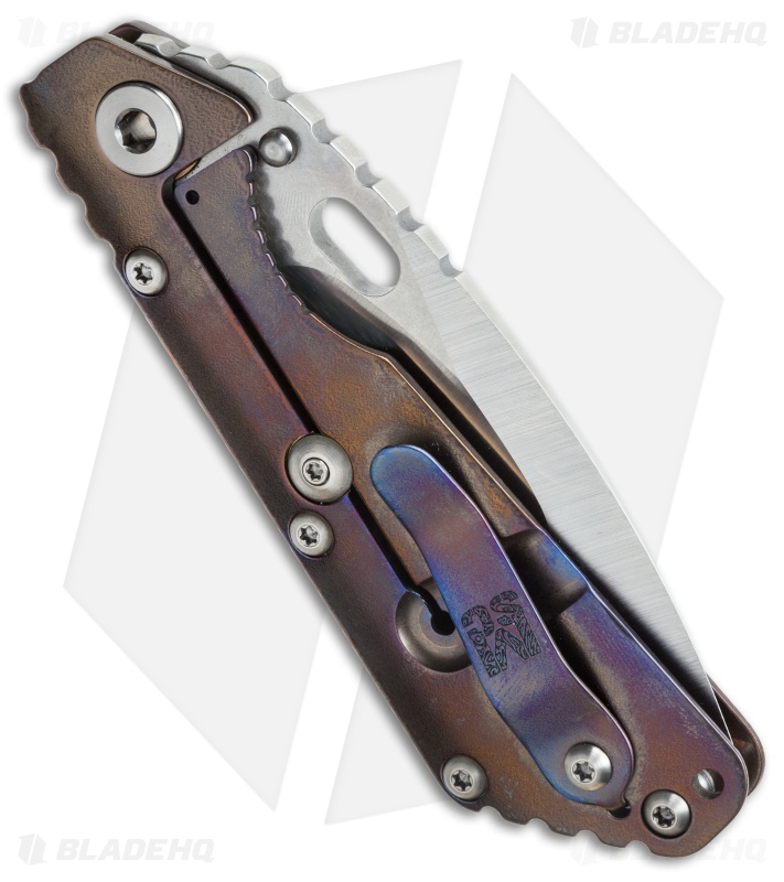 Mick Strider Custom SMF Knife Orange Peel Titanium (3.9" Nightmare) MSC ...