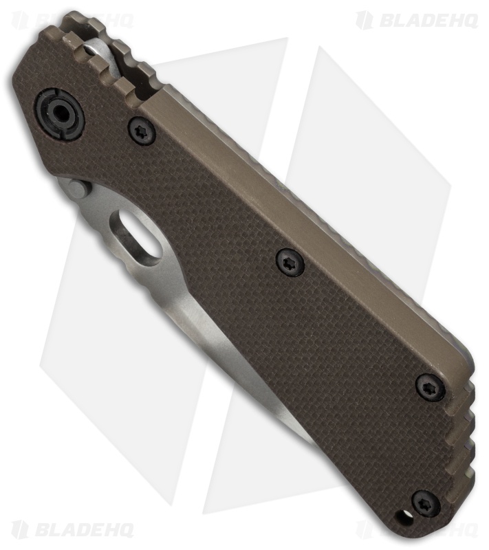 Strider SMF Frame Lock Knife Coyote Brown G-10/Flame Ti (3.9" Tiger ...