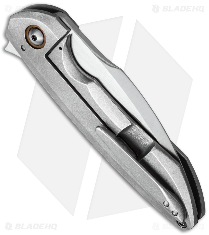 TuffKnives Custom Switch Flipper Knife Titanium (3.5" Satin) - Blade HQ