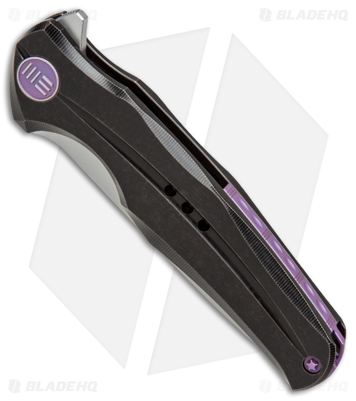 WE Knife Co. 601 Frame Lock Knife Black Titanium (3.75" Satin) - Blade HQ