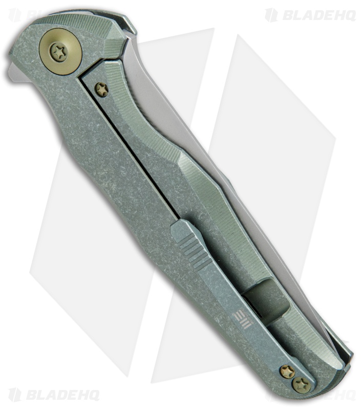WE Knife Co. 601 Frame Lock Knife Green Titanium (3.75" Hand Satin ...
