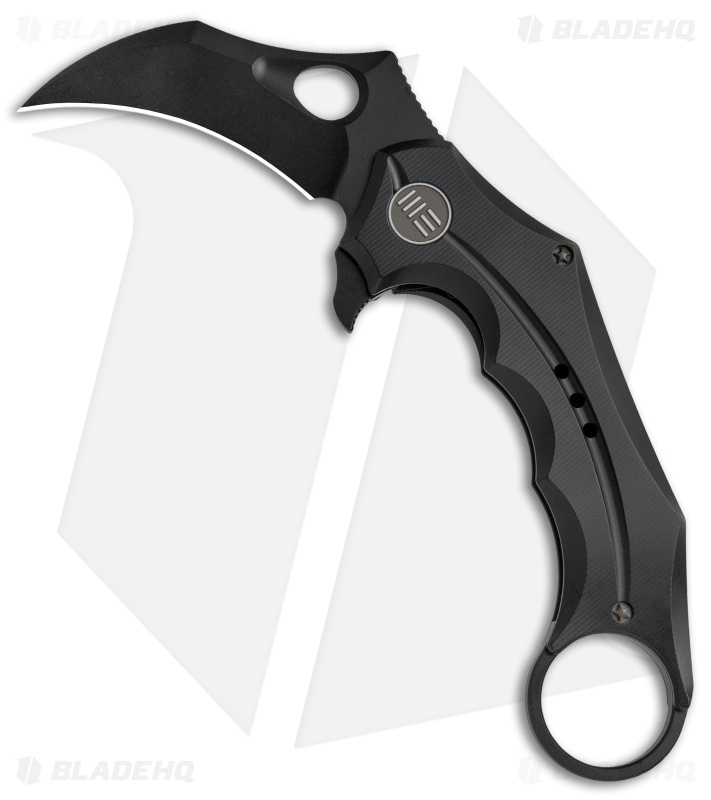 WE Knife Co. 708G Karambit Frame Lock Knife Black Ti (3.6" Black ...