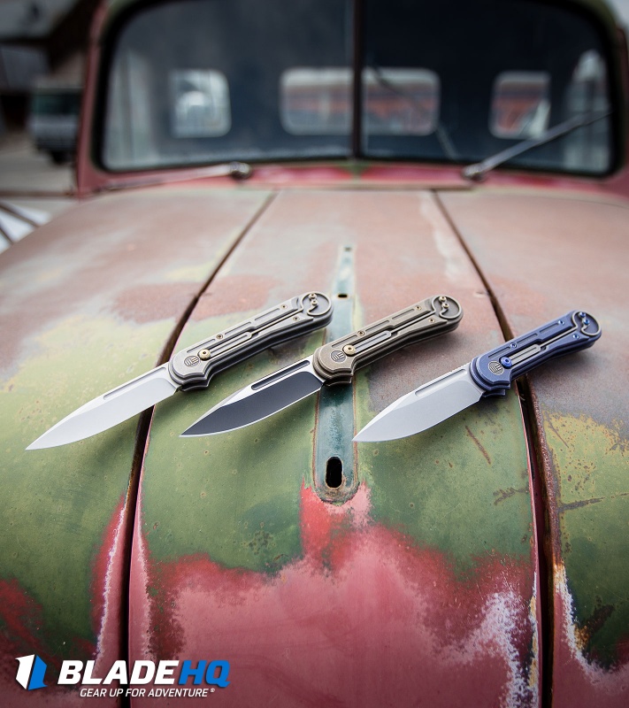 WE Knife Co. Double Helix | Blue Ti Slide Lock Knife | 815D
